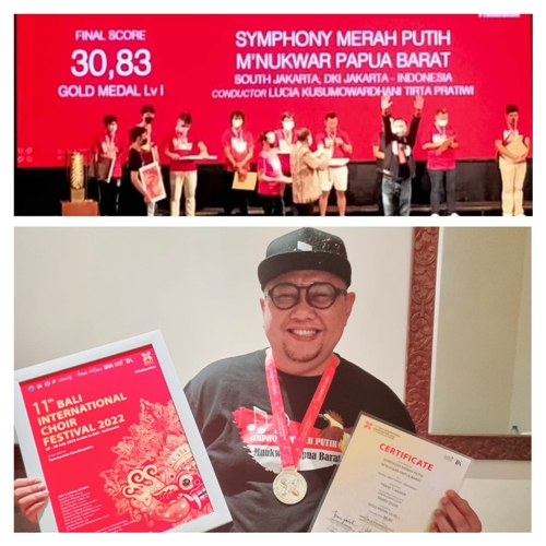 Team Paduan Suara Merah Putih Mnukwar Raih Gold Medal LV 1 di BICF ...