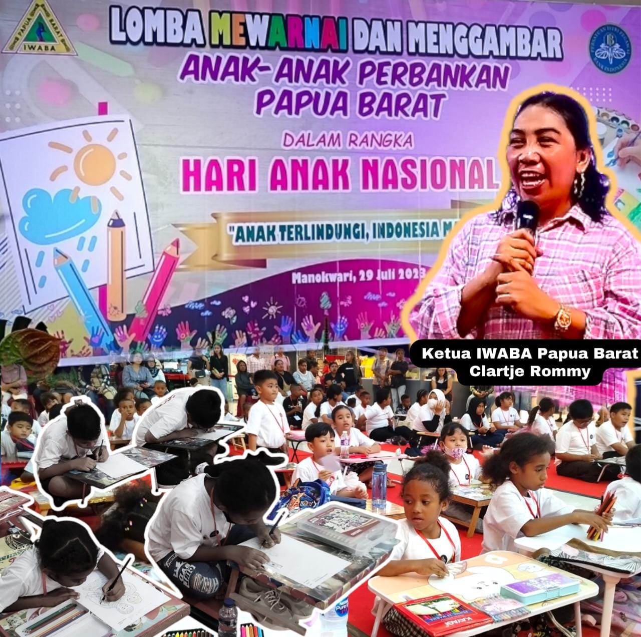 Hari Anak Nasional, IWABA-PIPEBI Papua Barat Gelar Lomba Mewarnai dan Menggambar - KLIKPAPUA
